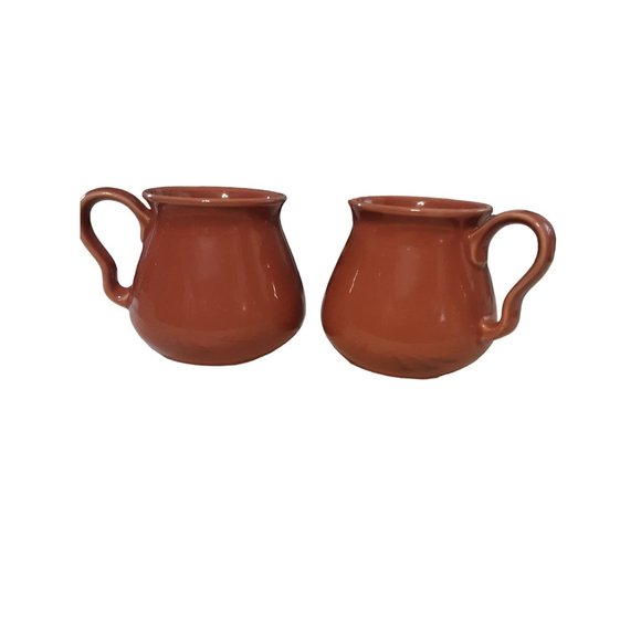 Dining | Ear Handle Mugs 1oz Jug Shape Terracotta Color Set Of 2 | Poshmark
